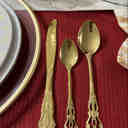 House of Hampton® Titanium Gold Plated Stainless Steel Flatware Set, 20 ...