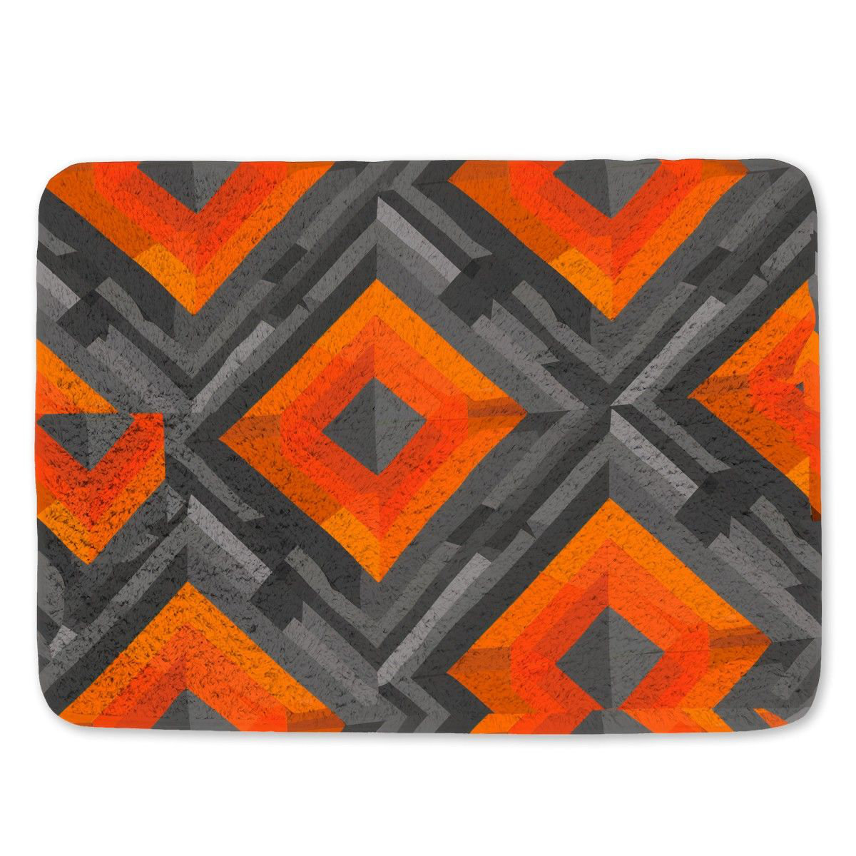 East Urban Home Diamond Shapes Bath Mat Pattern Bathroom Decor Vivid ...