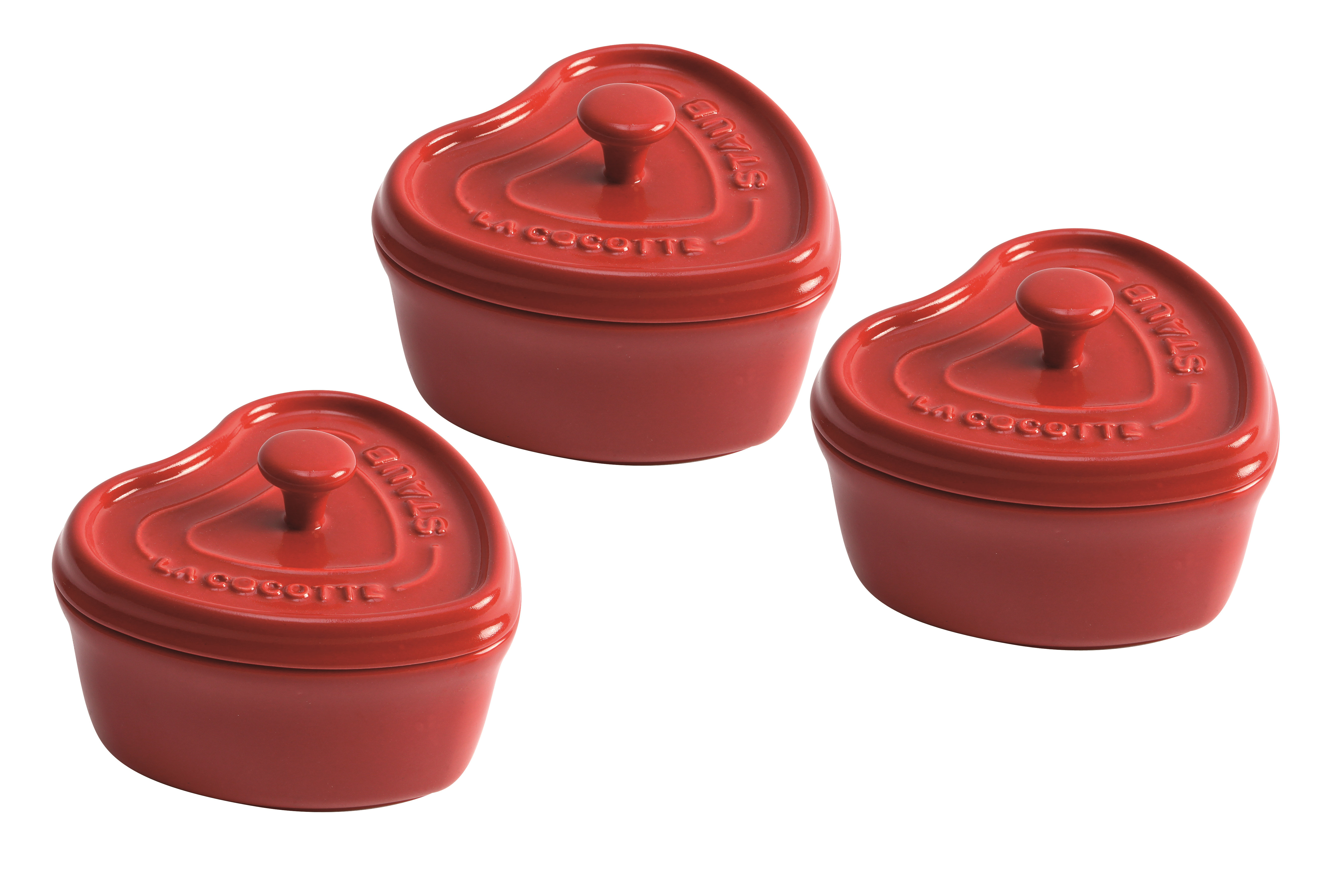 Staub Ceramic 3-piece Mini Heart Cocotte Set & Reviews | Birch Lane