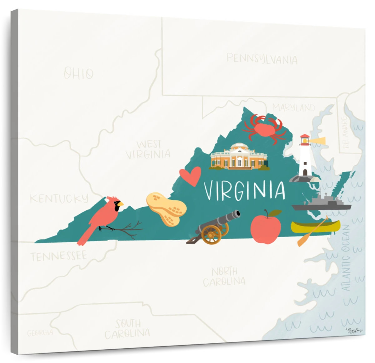 Breakwater Bay Aliaz Virginia Icons | Wayfair