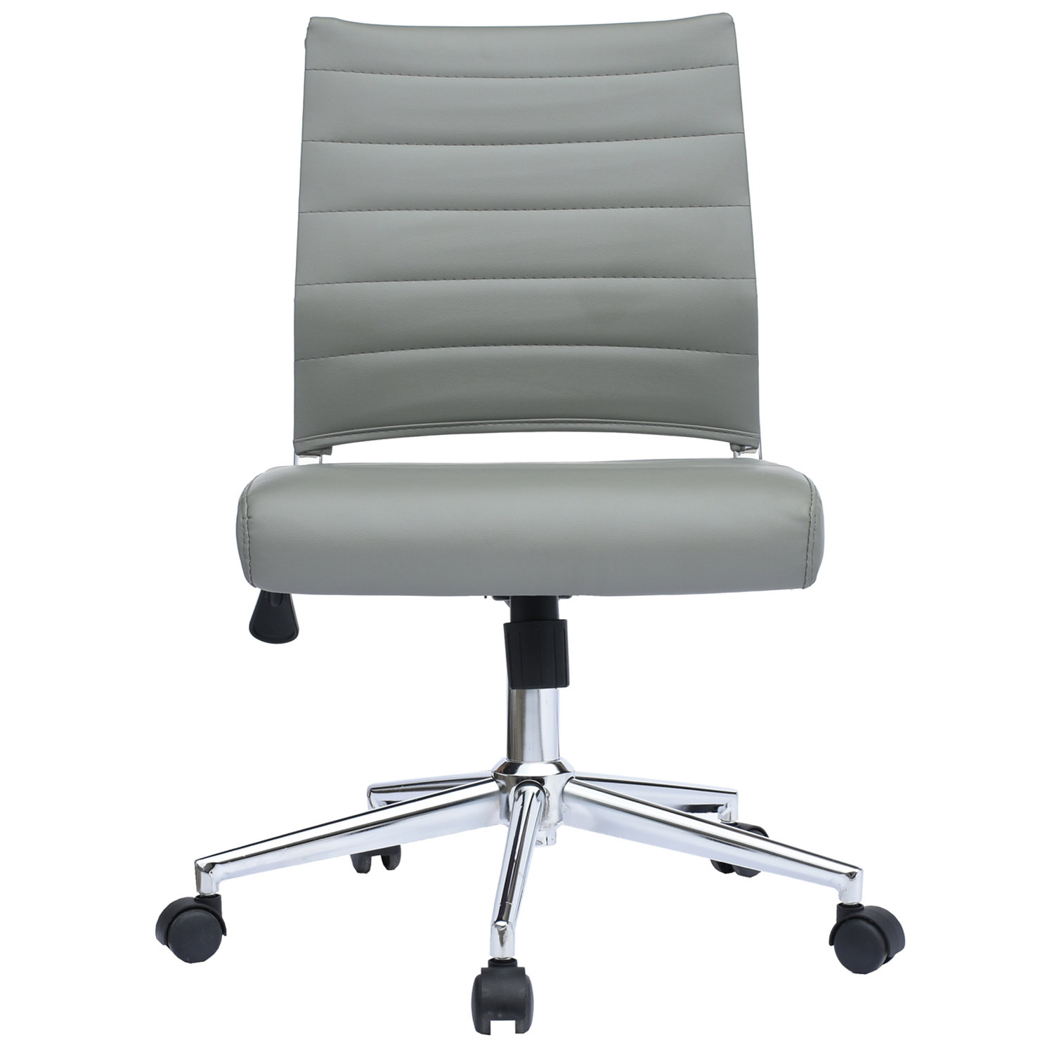 Latitude Run® Aftandil Conference Chair Mid Back Ribbed PU Leather ...