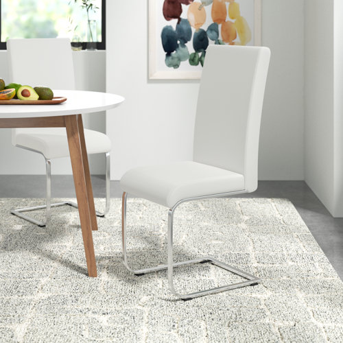 Faux Leather White Kitchen & Dining Chairs You'll Love | Wayfair