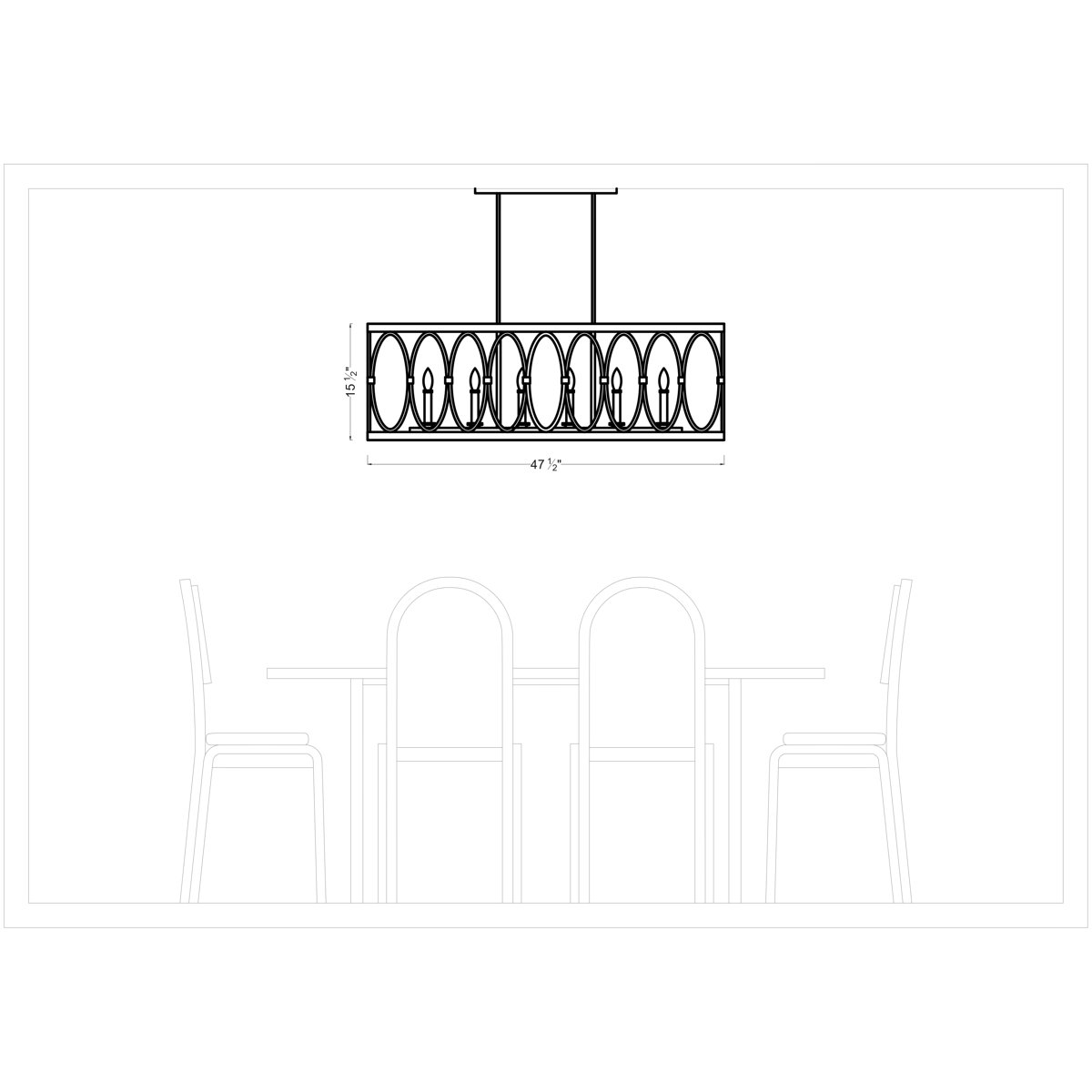 Birch Lane™ Alverstone 6-Light Linear Kitchen Island Pendant & Reviews ...