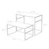 Fixturedisplays Nesting Display Tables, Set Of 2 (41.46" W X 24.02" D X ...