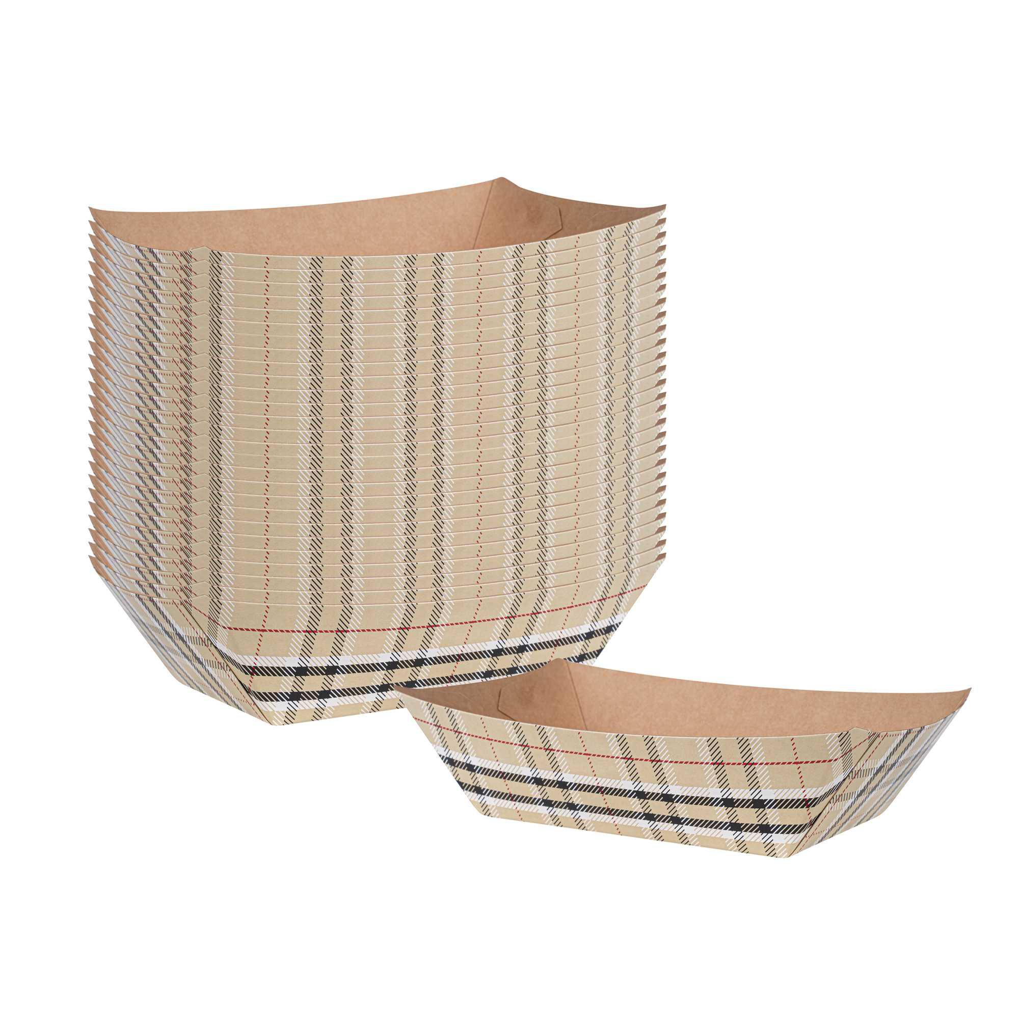 Restaurantware-Bio Tek 1/2 Pound Food Trays, 50 Disposable Paper Food ...