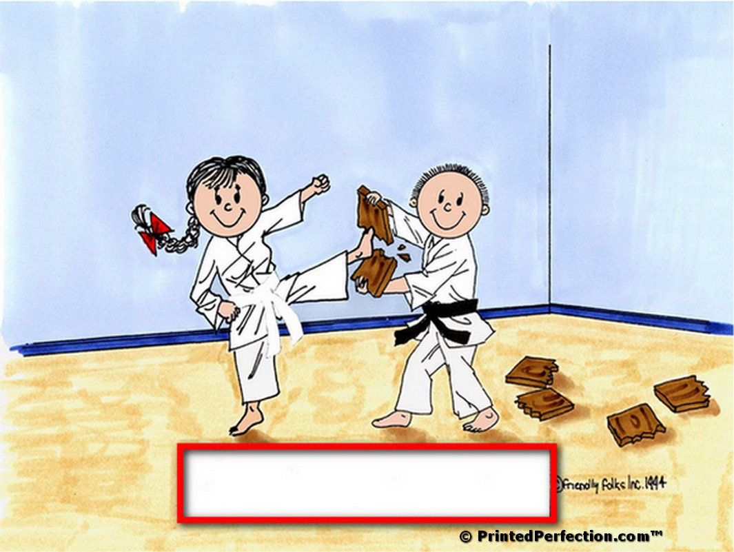 Printed Perfection Personalized Karate - Male & Female Wooden Key Chain ...