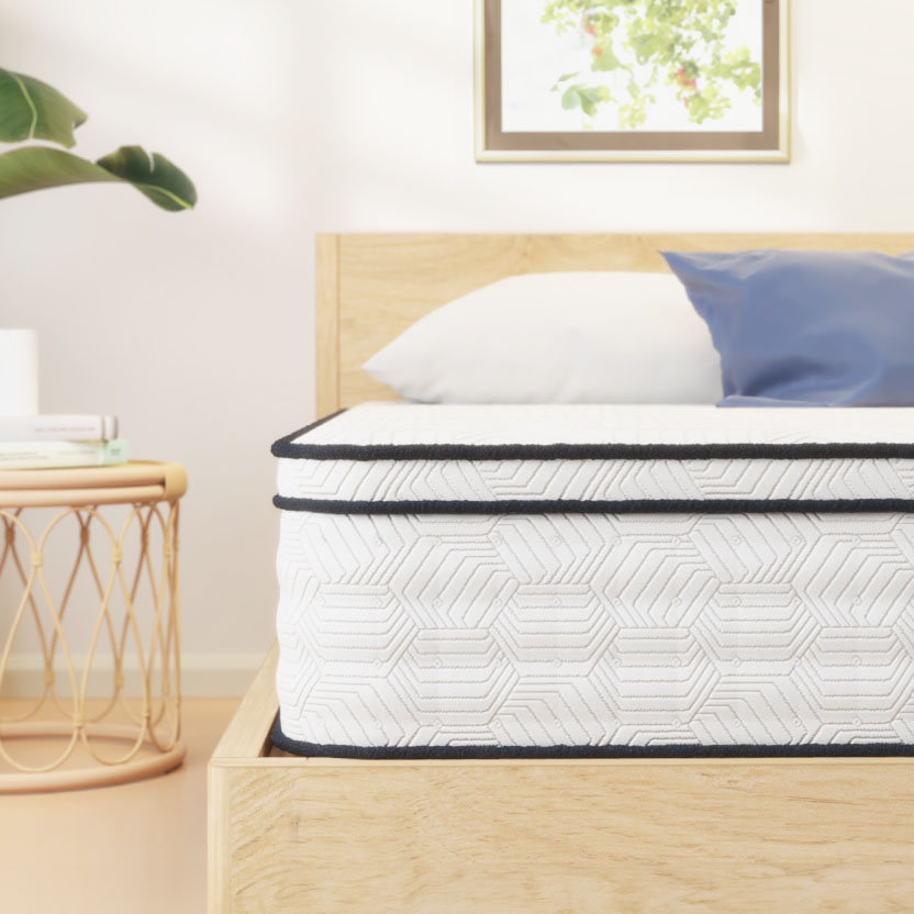 Atlas Mattress 12" Euro Top Pocket Coil Mattress, White | Wayfair