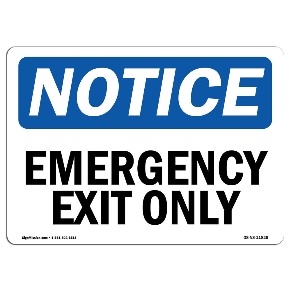 SignMission Emergency Exit Only Sign | Wayfair