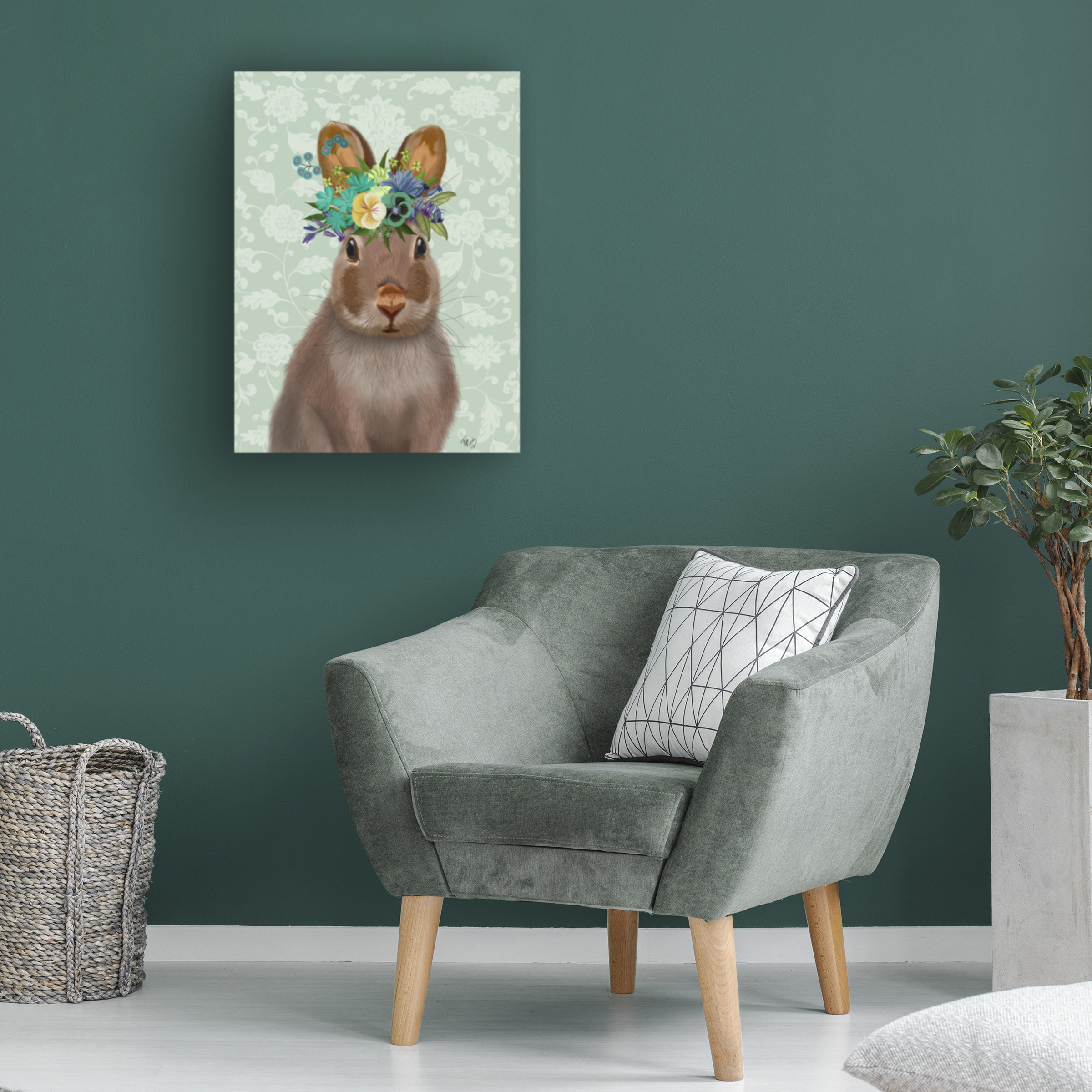 Rosalind Wheeler Art sur toile Fab Funky «Rabbit Bohemian» - Wayfair Canada