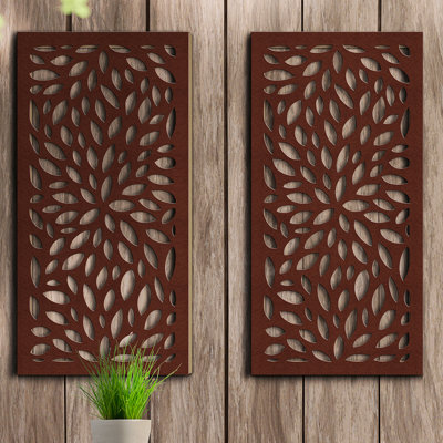 DESIGN-VU Floral Decorative Privacy Panel & Reviews | Wayfair