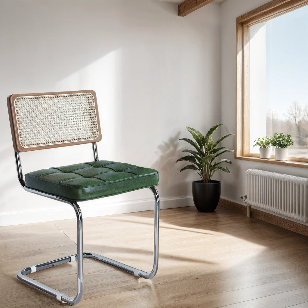 Bayou Breeze Bizzle Stainless steel rattan back dining chair (two ...