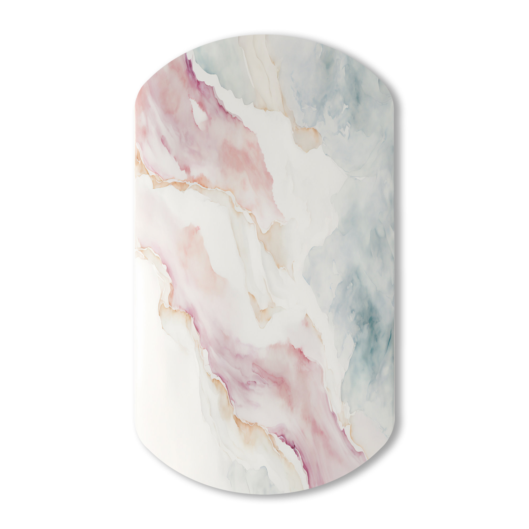 Design Art Mystery Of The Waves In Elevated Blush II - Abstract Liquid ...