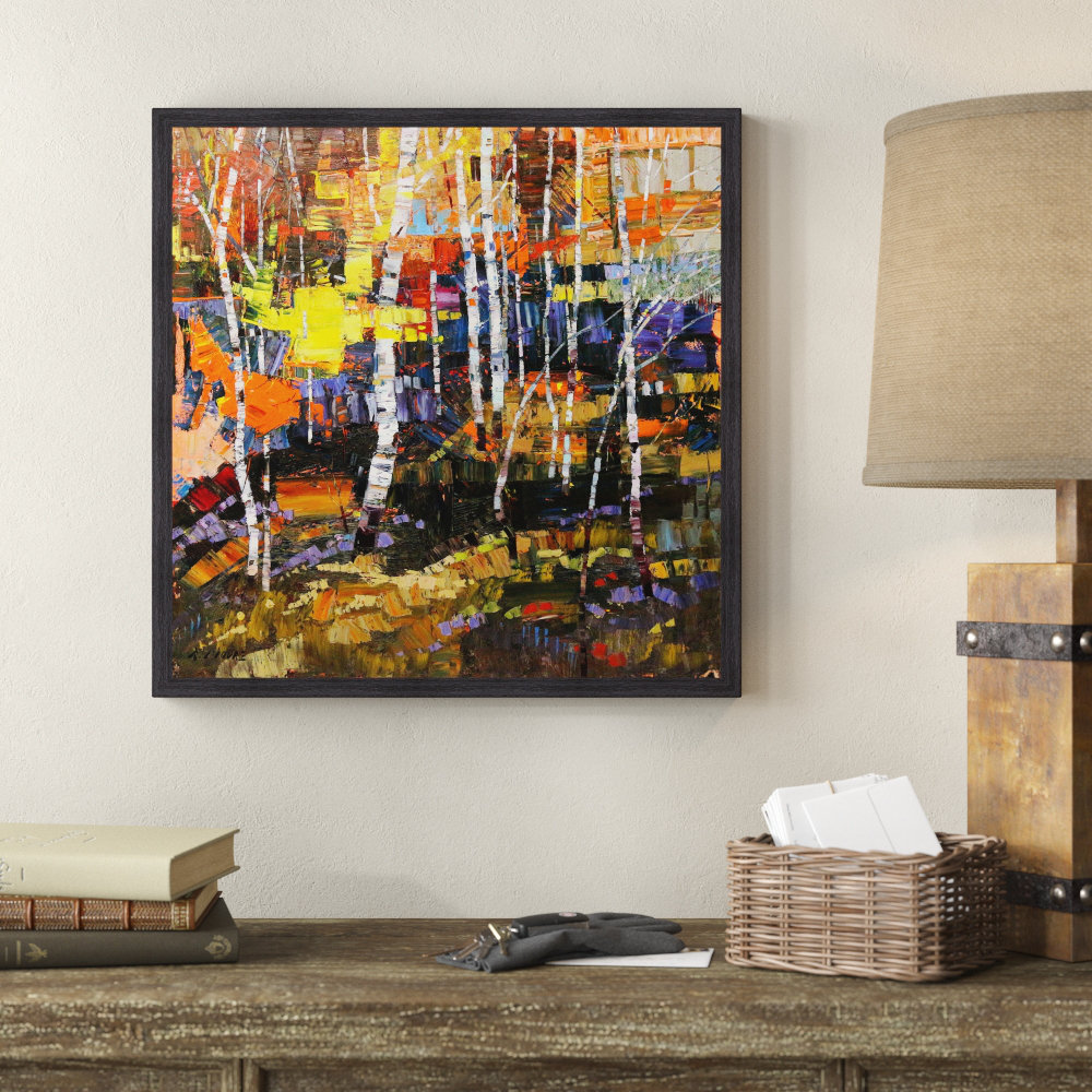 Loon Peak® 'Autumntide' Framed Acrylic Painting Print on Wrapped Canvas ...