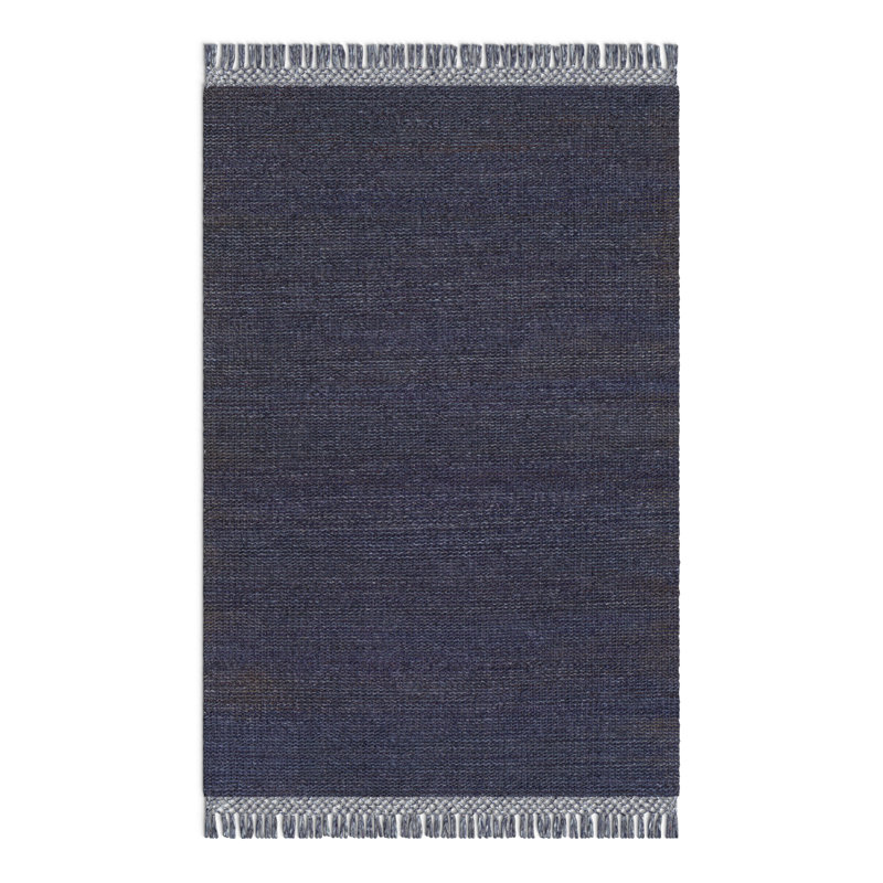 Blume Handwoven Dark Navy/White Area Rug & Reviews | Joss & Main