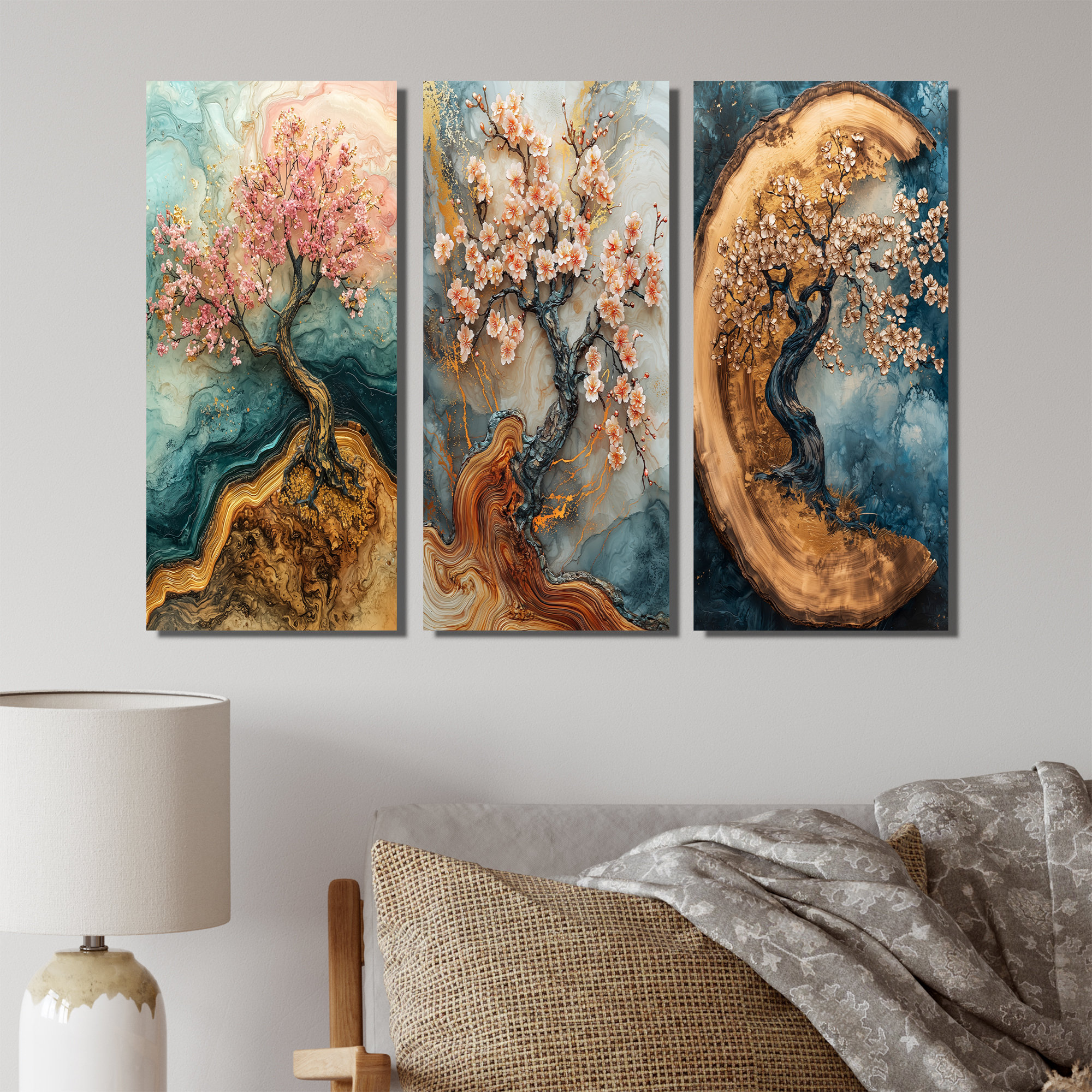 House of Hampton® Golden Cherry Blossom Tree Garden Of Ephemeral Beauty ...