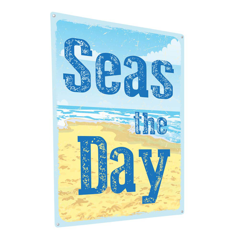 Trinx Seas The Day Metal Sign On Metal Print | Wayfair