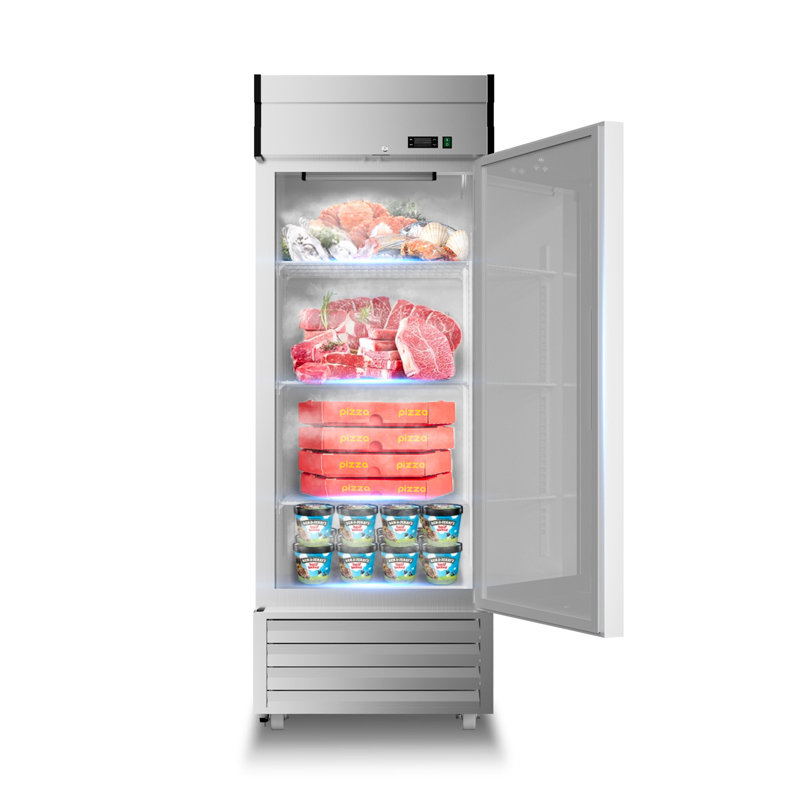 KICHKING 23 Cubic Feet 1 Door Reach-In Commercial Freezer - 27.16 ...
