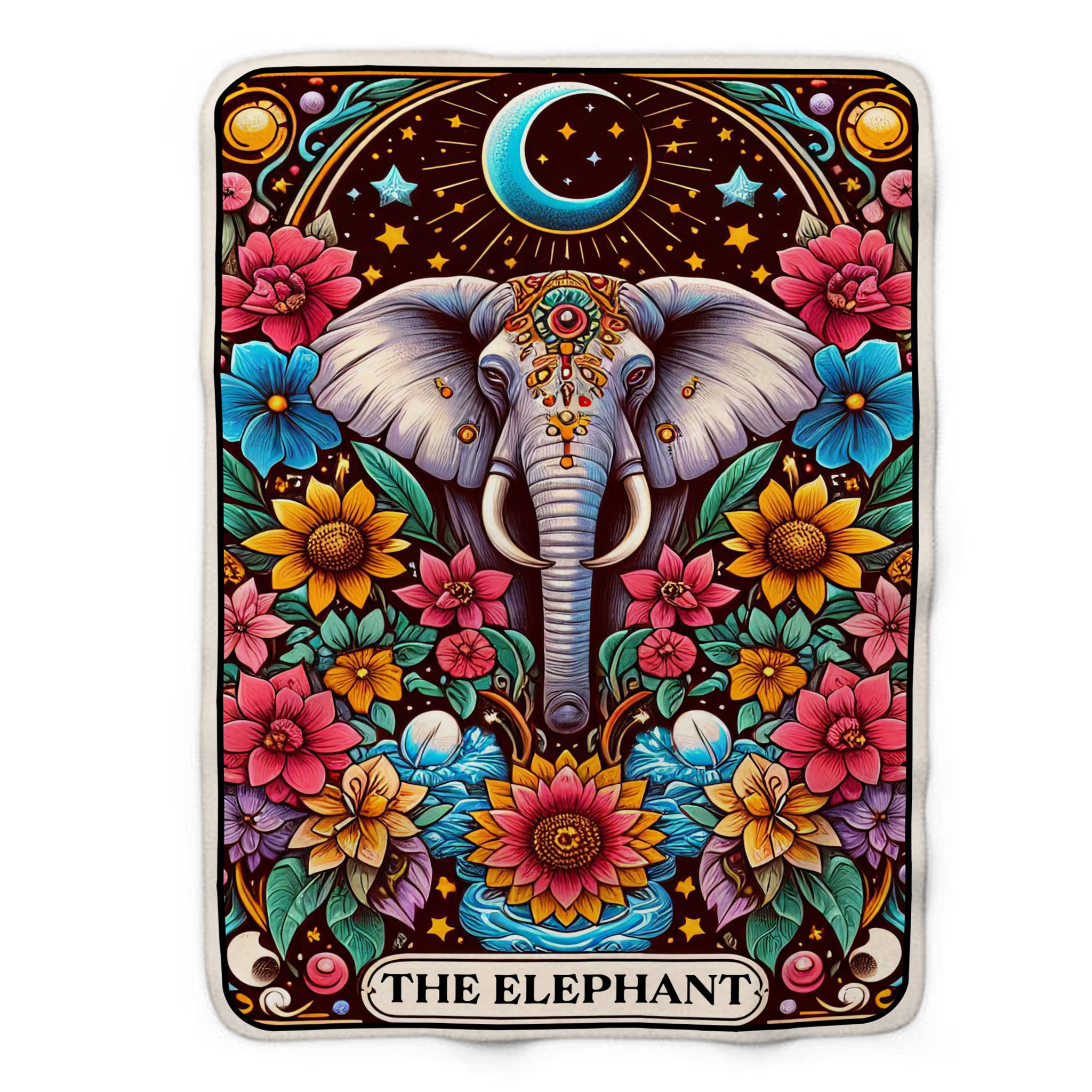 MentionedYou The Elephant Tarot Card - 1 Piece Premium Sherpa B Throw ...