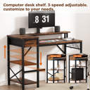 Borough Wharf Wooden Home Computer Desk Desk Study Desk Computer ...