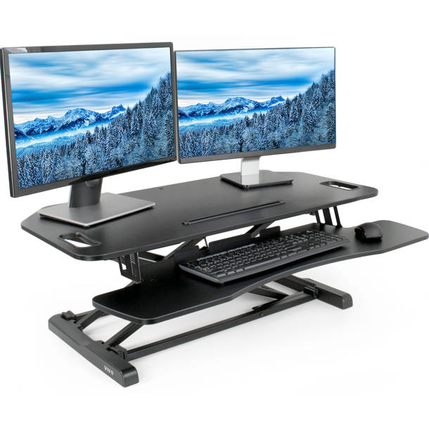 VIvo Black Corner Desk Riser & Reviews | Wayfair