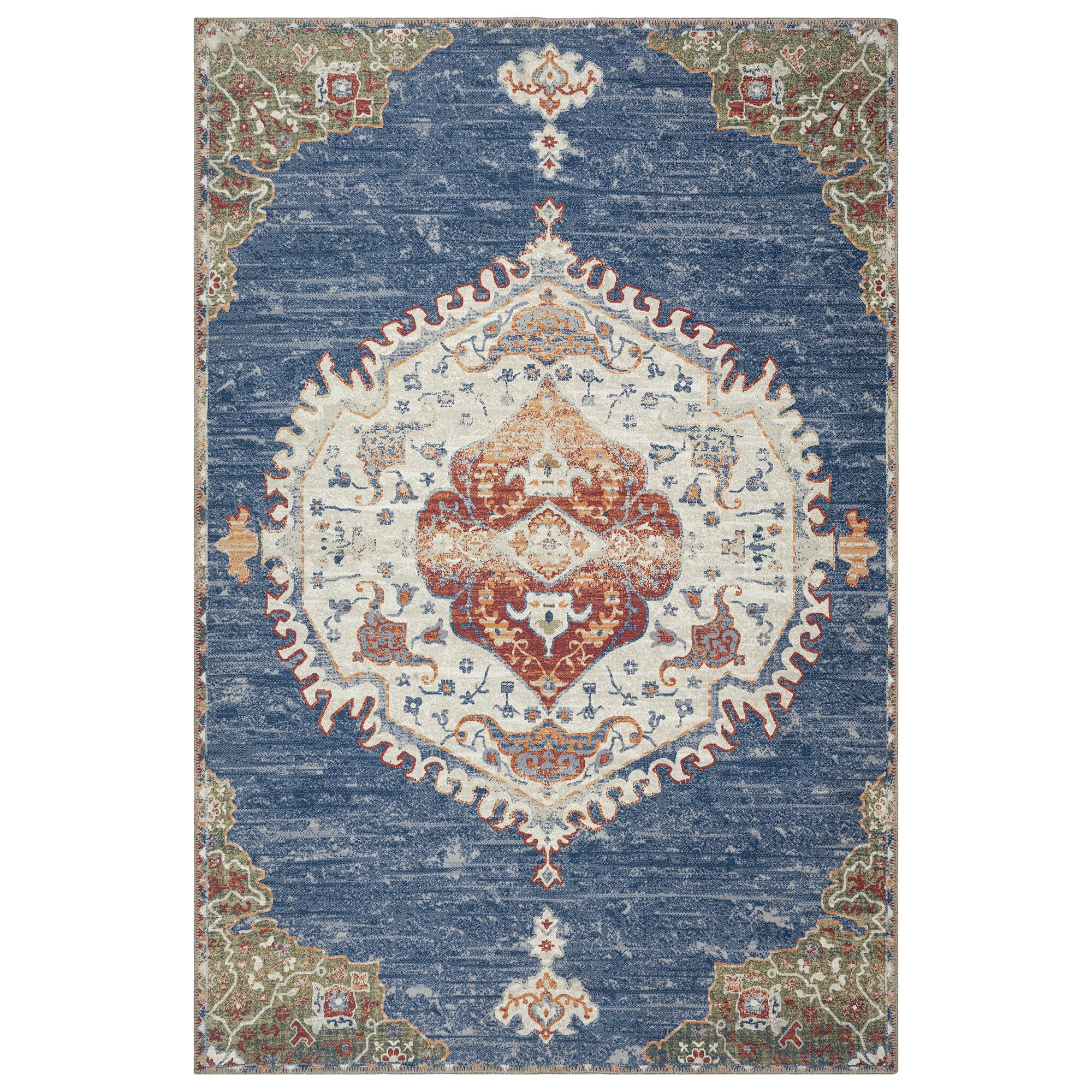 GLN Rugs Vintage Collection - Machine Washable Area Rug, Vintage ...