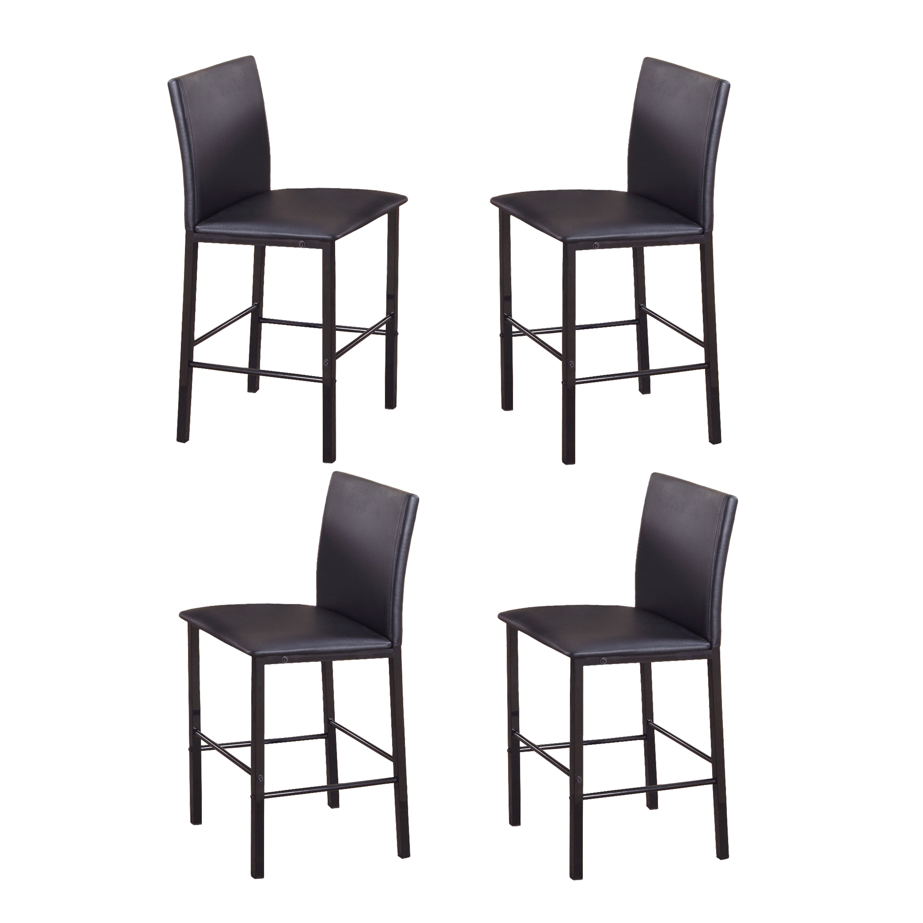 Latitude Run® Set of 4 Metal Counter Height Dining Chairs with Sturdy ...