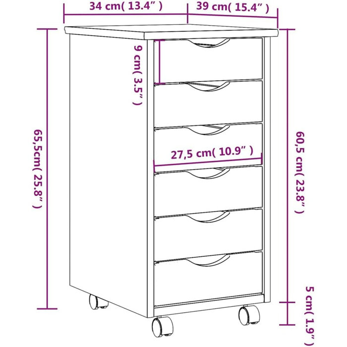 Hokku Designs Jennarae 6 Drawer Storage Drawer | Wayfair