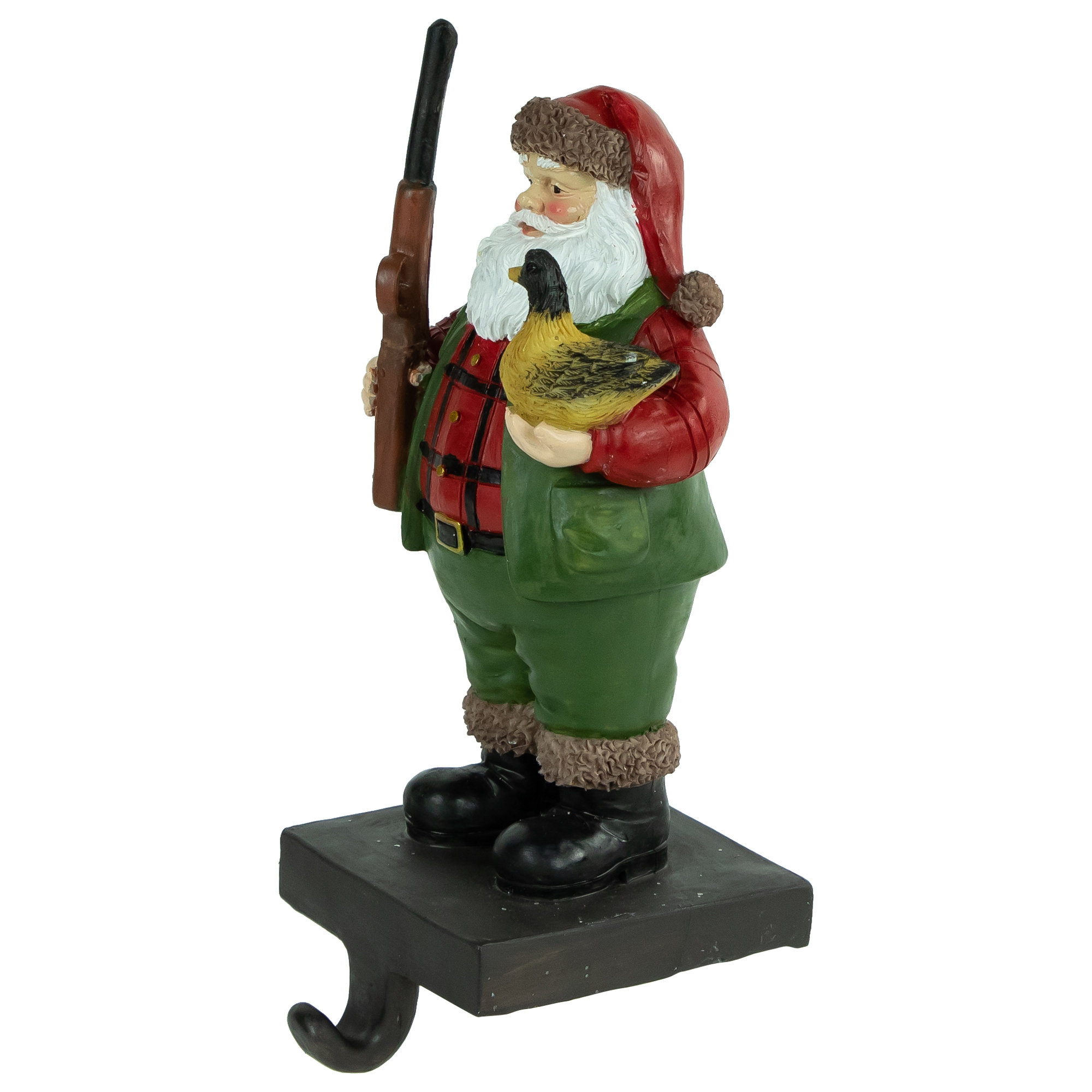 Northlight Seasonal 8.5" Hunter Santa with Duck Christmas Stocking ...