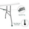 JES ENTERPRISES Folding Table Plastic Fold In Half W/handle Heavy Duty ...