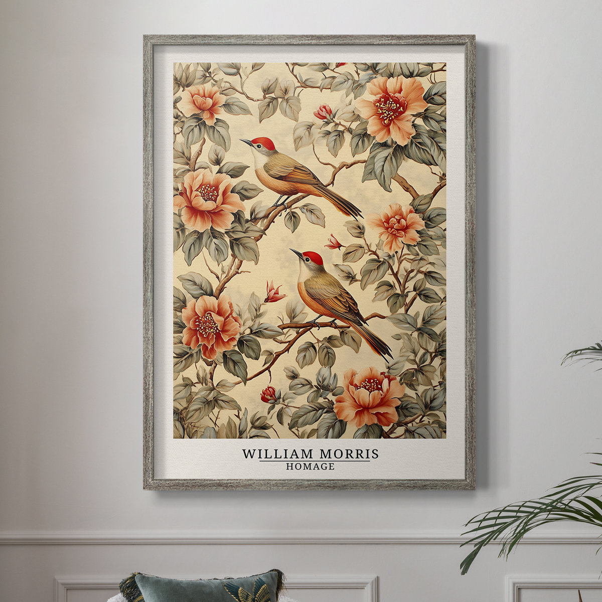 Darby Home Co WM MORRIS Series XCV Framed Print - Solid Wood | Wayfair