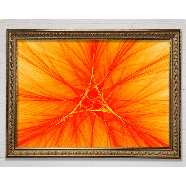 Ivy Bronx Triangle Of Life Orange Framed Print | Wayfair.co.uk