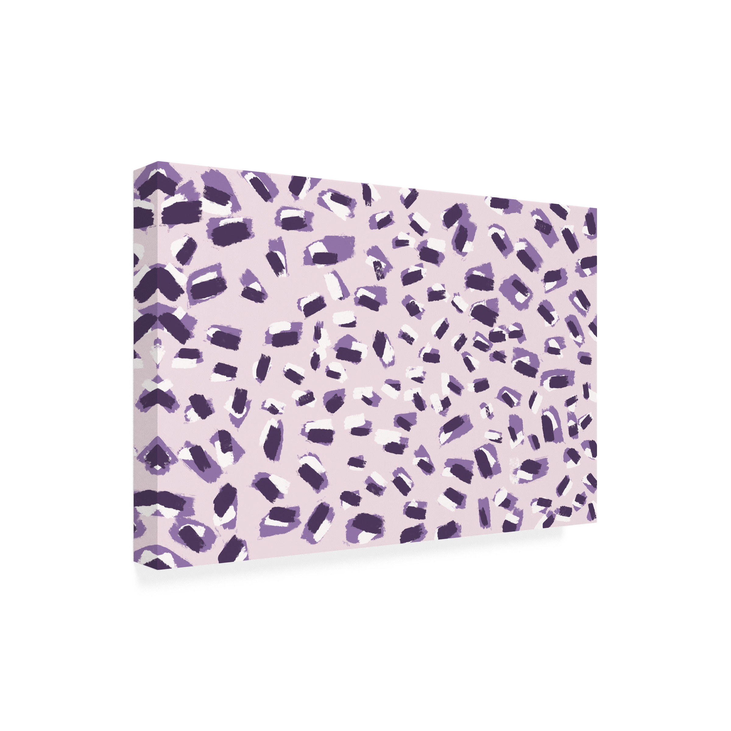 Wrought Studio Treechild Scattered Small Purple Strokes Pattern Canvas ...