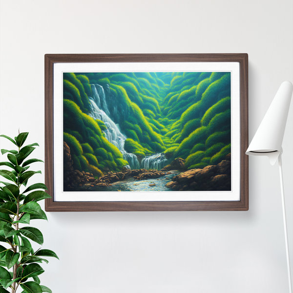Alpen Home Sublime Waterfall - Single Picture Frame Graphic Art ...