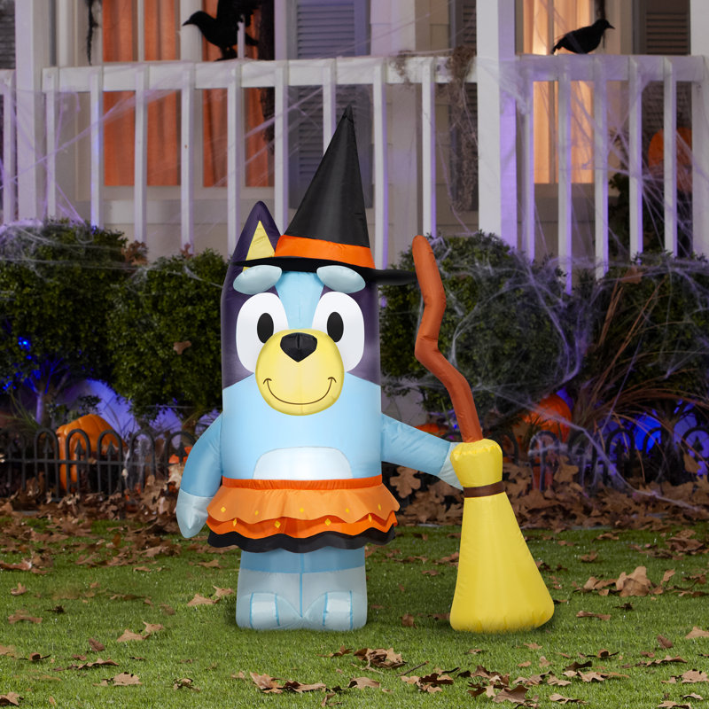 Gemmy Industries Airblown Bluey in Witch Costume Bluey | Wayfair