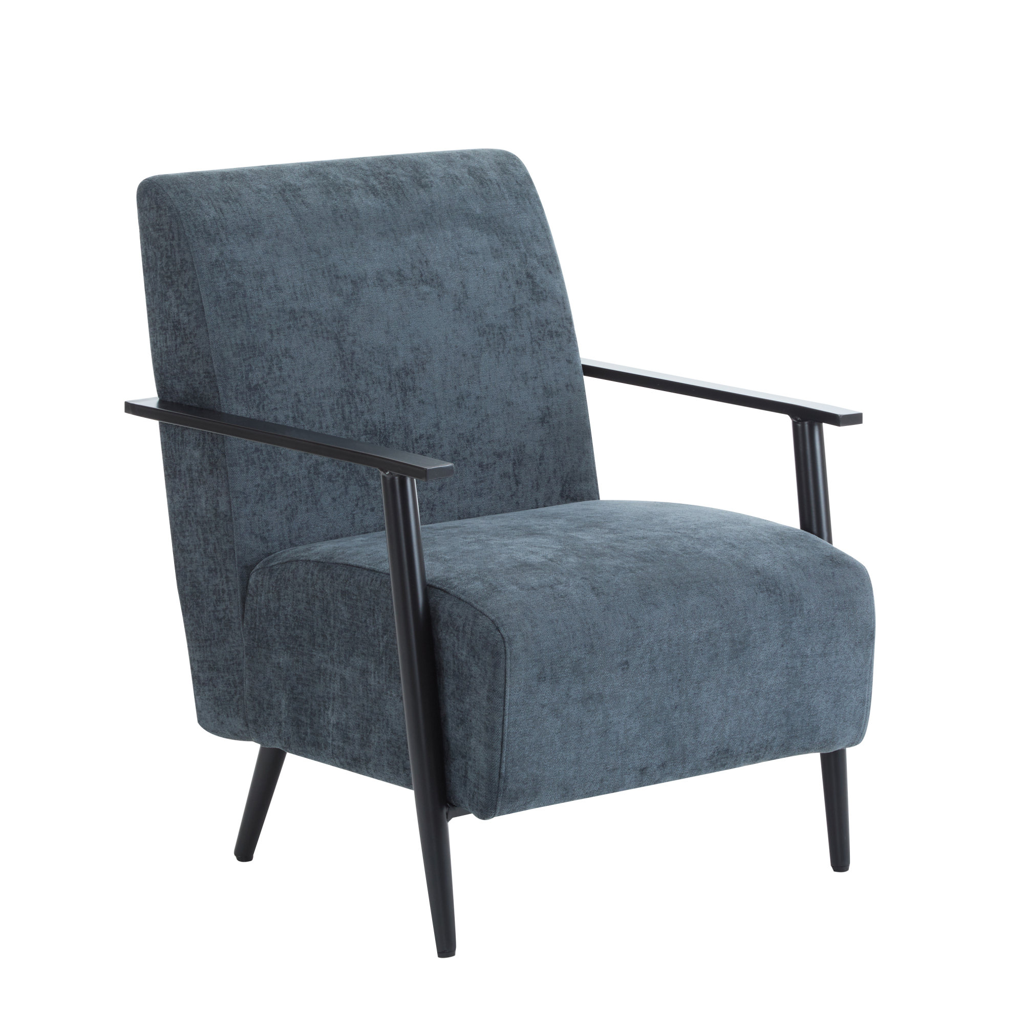 George Oliver Elegant Blue Modern Lounge Chair With Durable Metal Frame ...