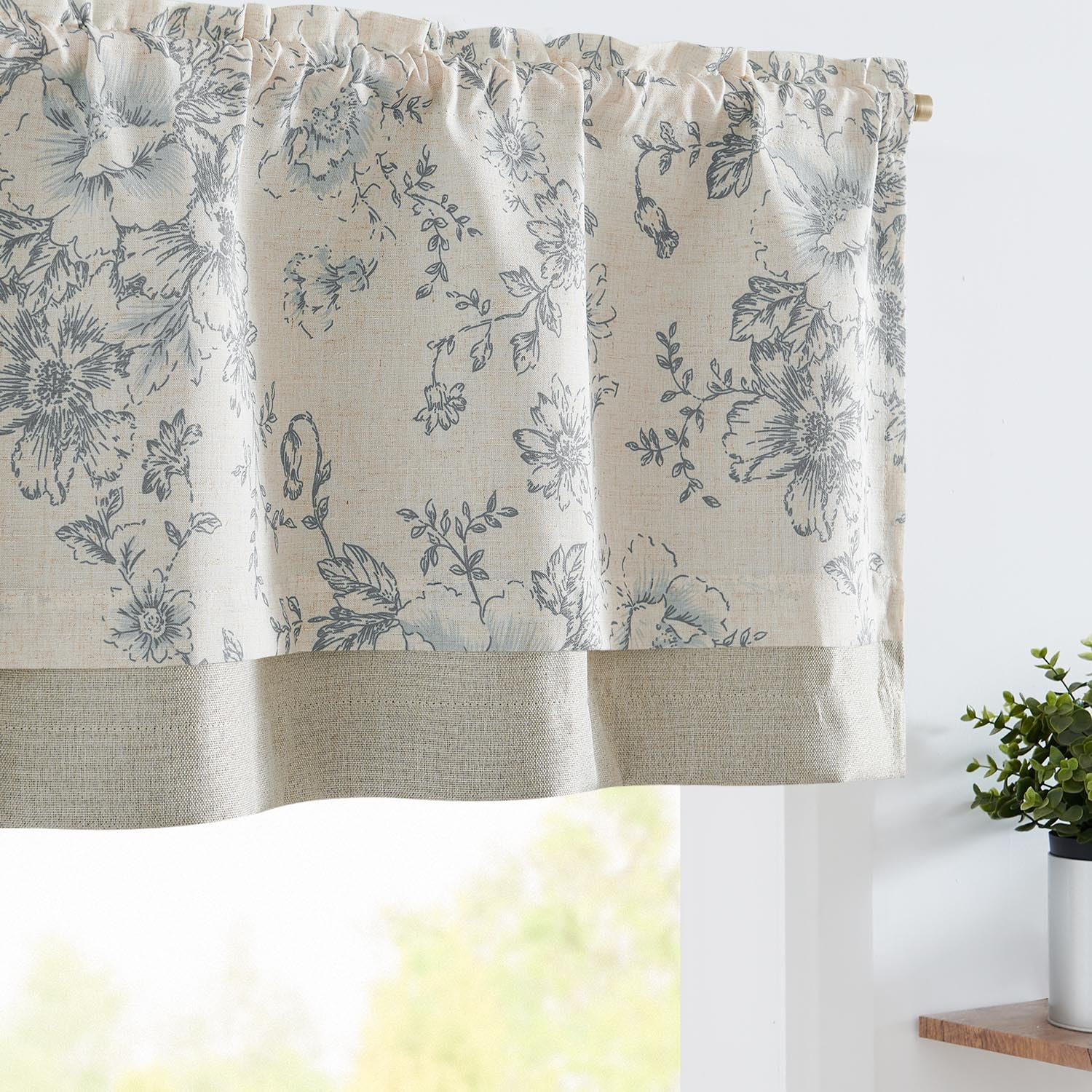 Wildon Home® Double Layer Linen Blend Window Valance | Wayfair