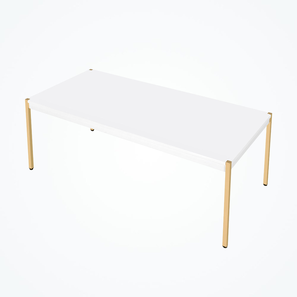 Mercer41 Gully Coffee Table with White & Gold Finish | Wayfair
