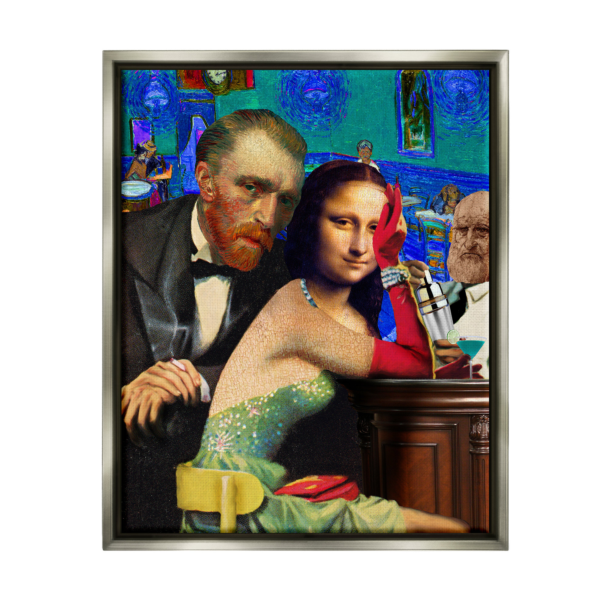 The Twillery Co. Van Gogh & Mona Lisa by Barry Kite Print Framed On ...