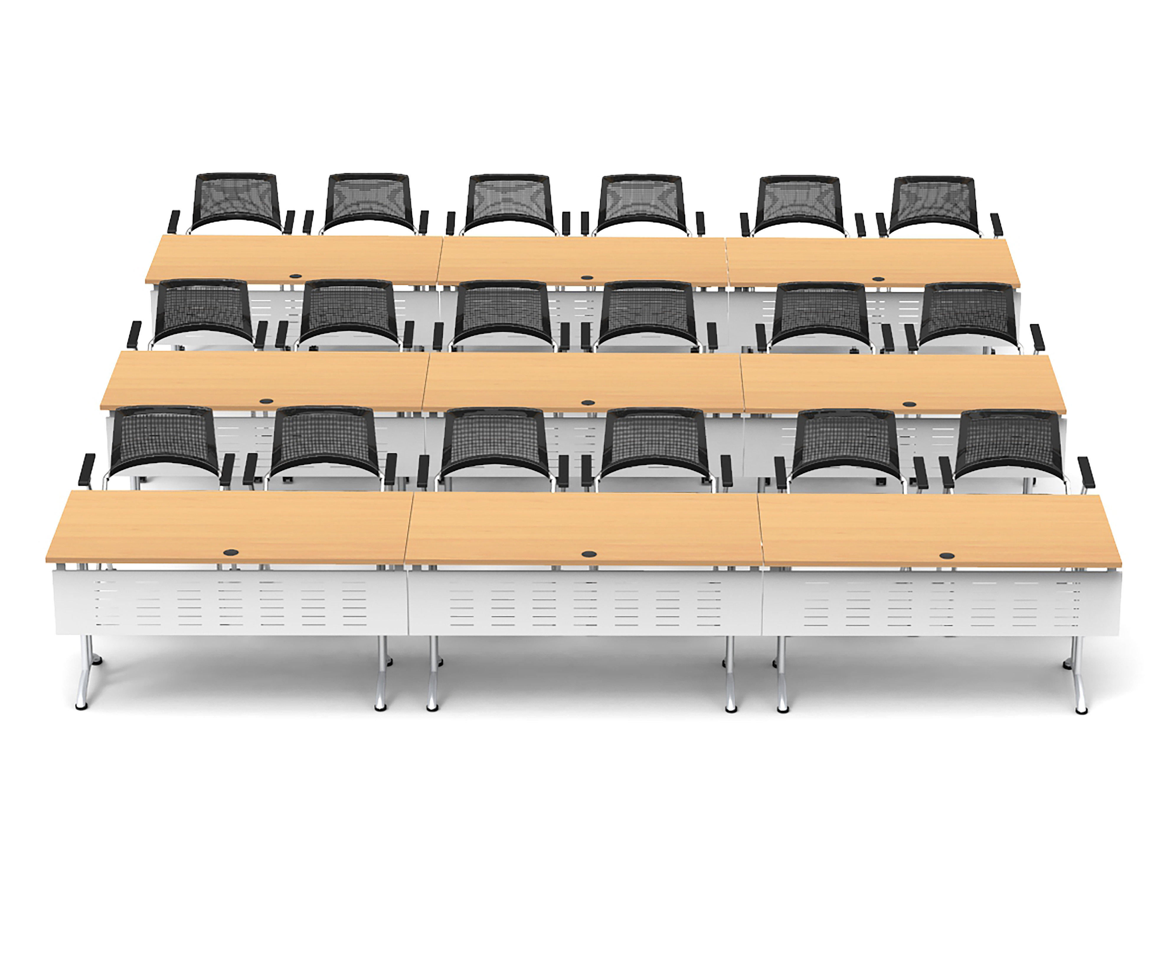 TeamWORK Tables 18 Person Training Meeting Seminar Tables with Modesty ...