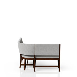 Corrigan Studio® Curved Dining Bench Mid-Century Modern Upholstered ...