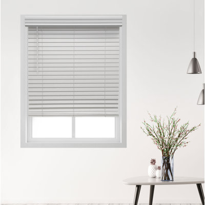 Symple Stuff 2.5 " Room Darkening Cordless Faux Wood Blind & Reviews ...