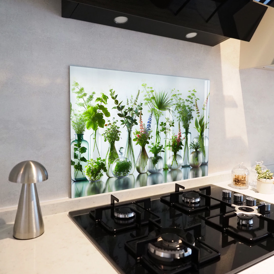 Bay Isle Home™ Botanical Symphony Tempered Glass Backsplash - Wayfair ...