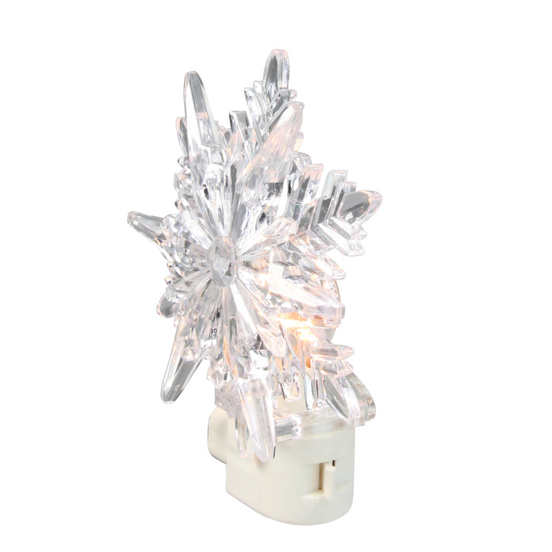 Northlight Seasonal 5.75" Clear Pre-Lit Snowflake C7 Christmas Night ...