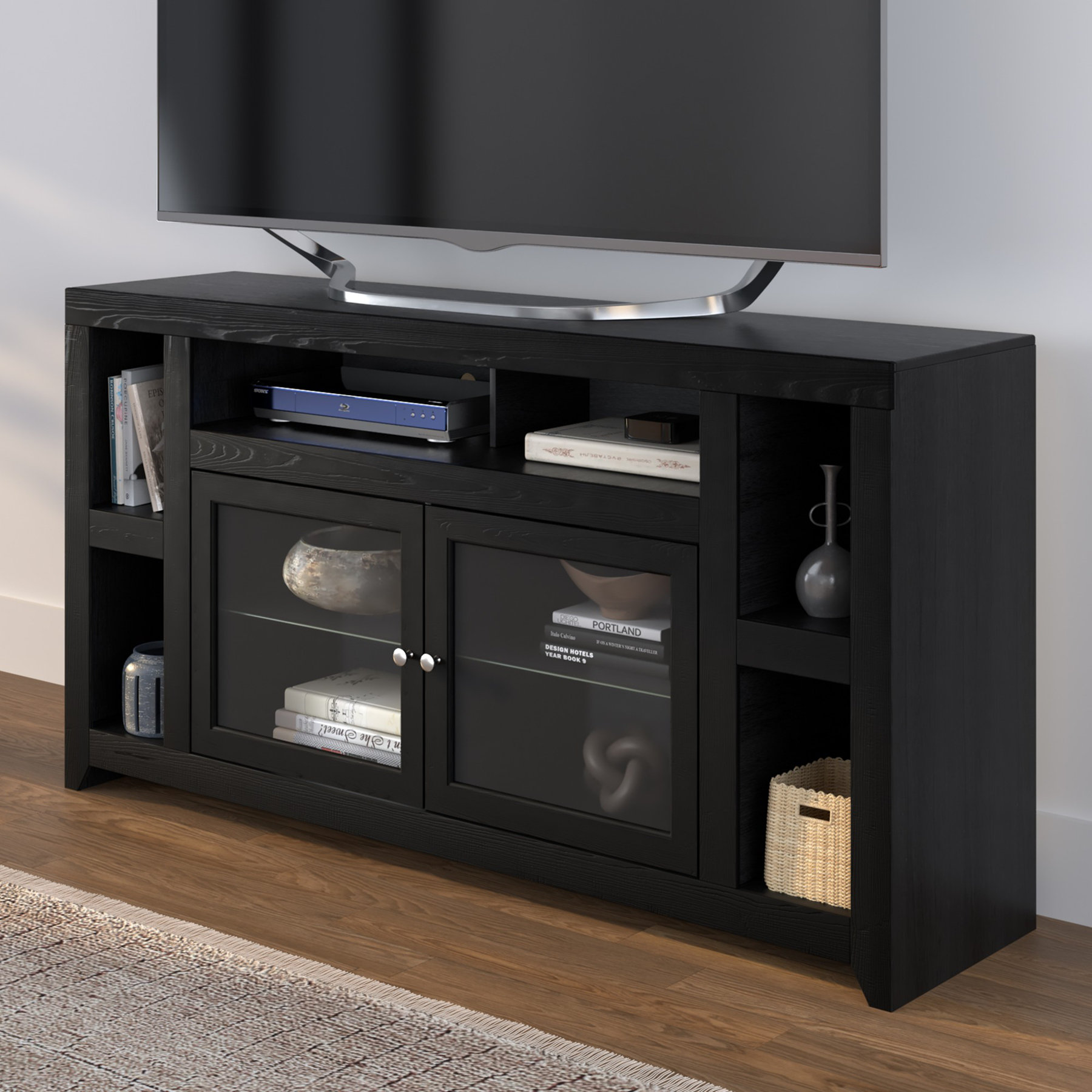 Red Barrel Studio® 75 inch TV Stand Console for TVs up to 90 inches ...