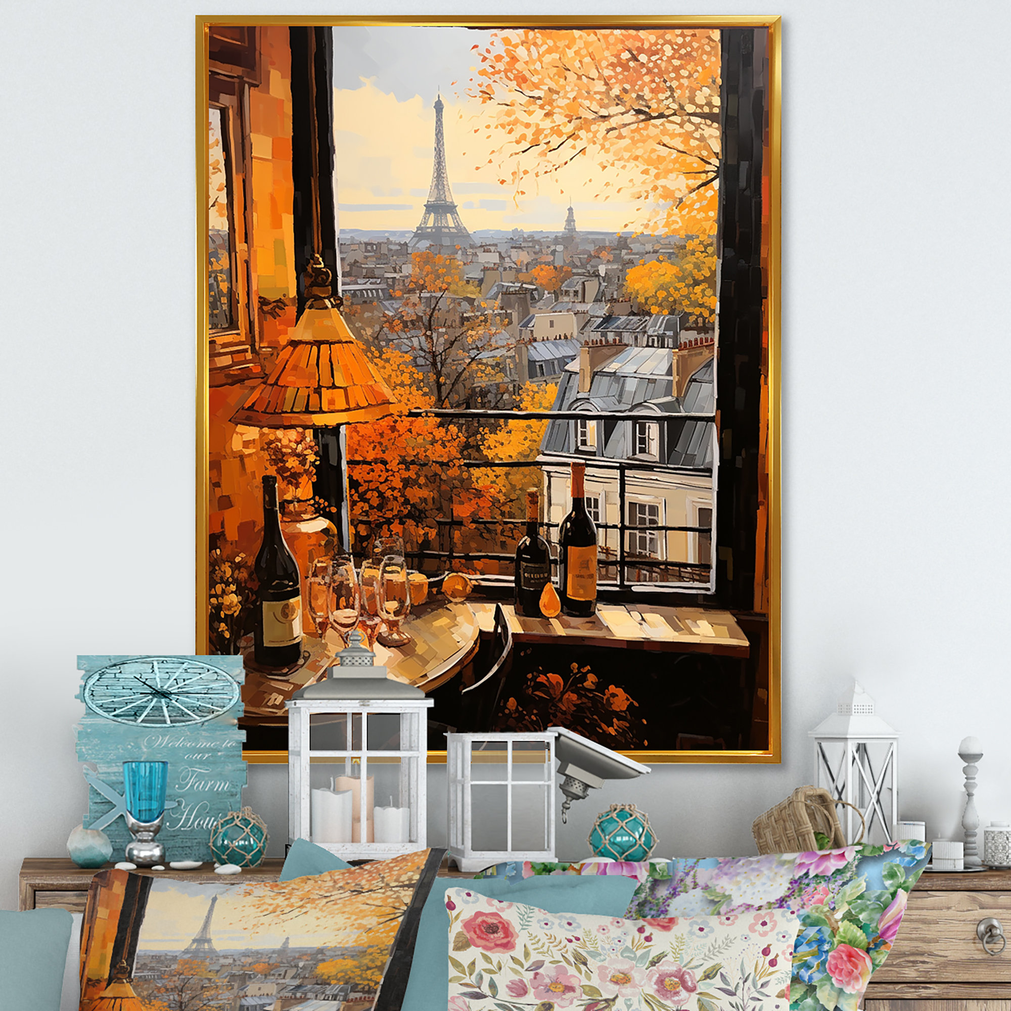 Red Barrel Studio® Retro Paris Window View 4 - City Paris Wall Art ...