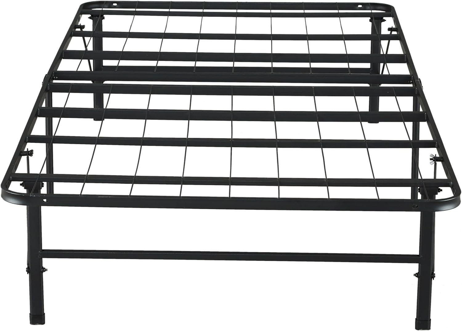 Alwyn Home Tool-Free Assembly Heavy Duty Foldable Bed Frame With Steel ...