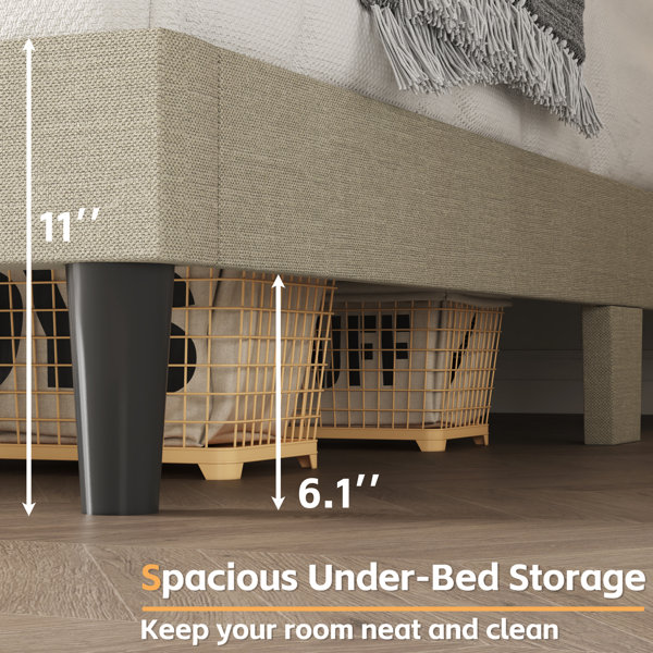 Ebern Designs Dontarius Upholstered Platform Bed & Reviews | Wayfair