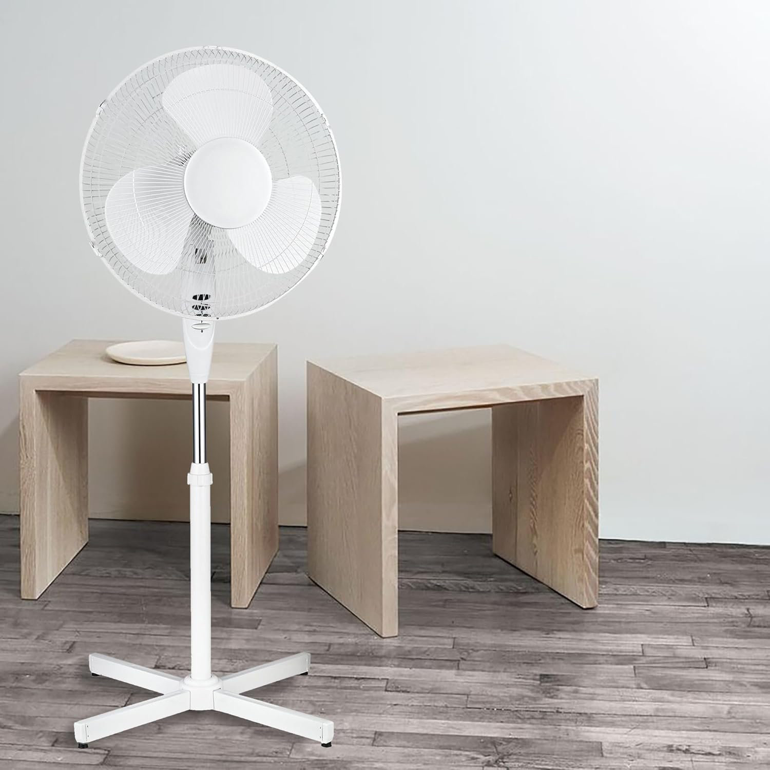 Optimus 16 Inch Oscillating Stand Fan With Remote Control – Adjustable ...