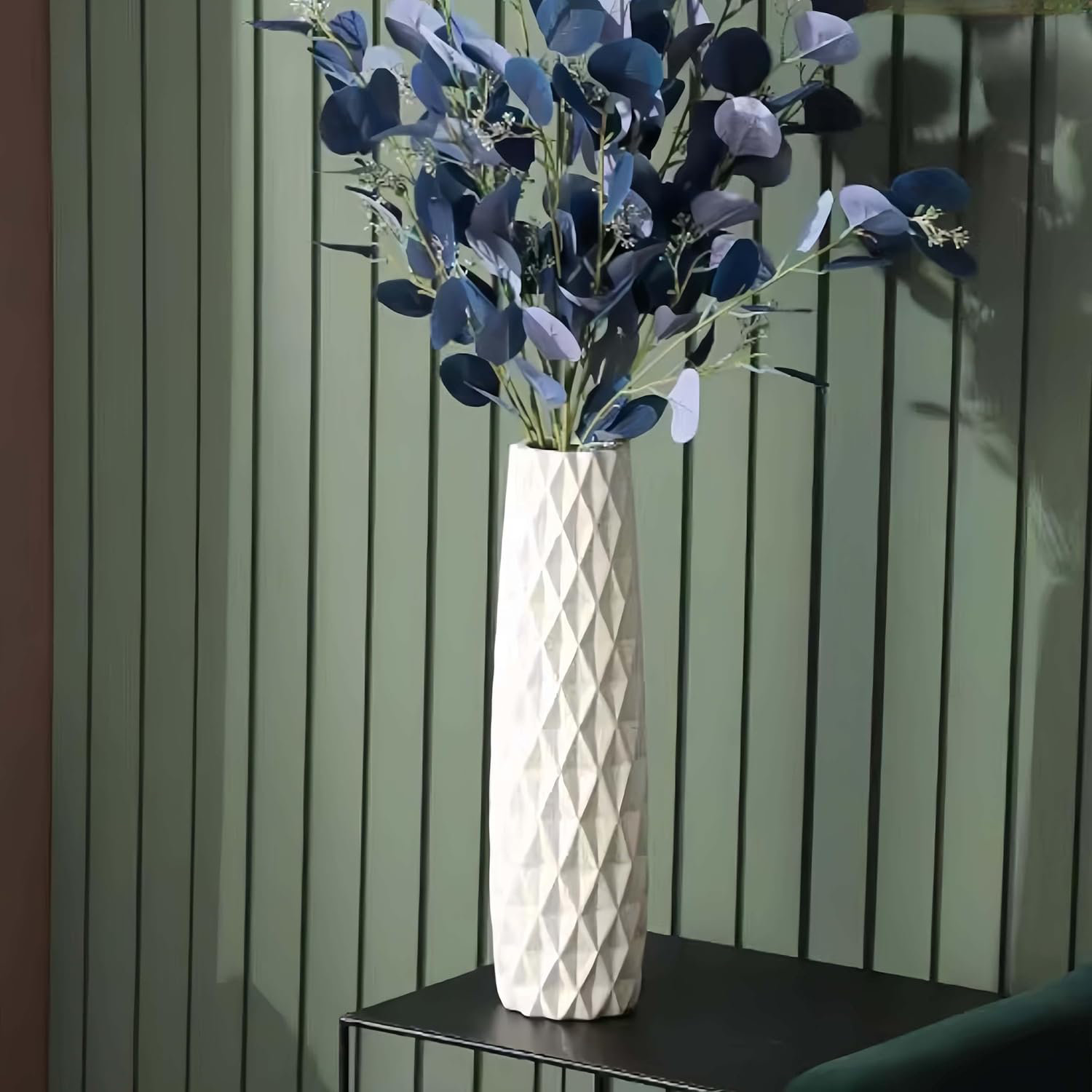 Corrigan Studio® Modern White Ceramic Floor Vase For Home Decor - Tall ...