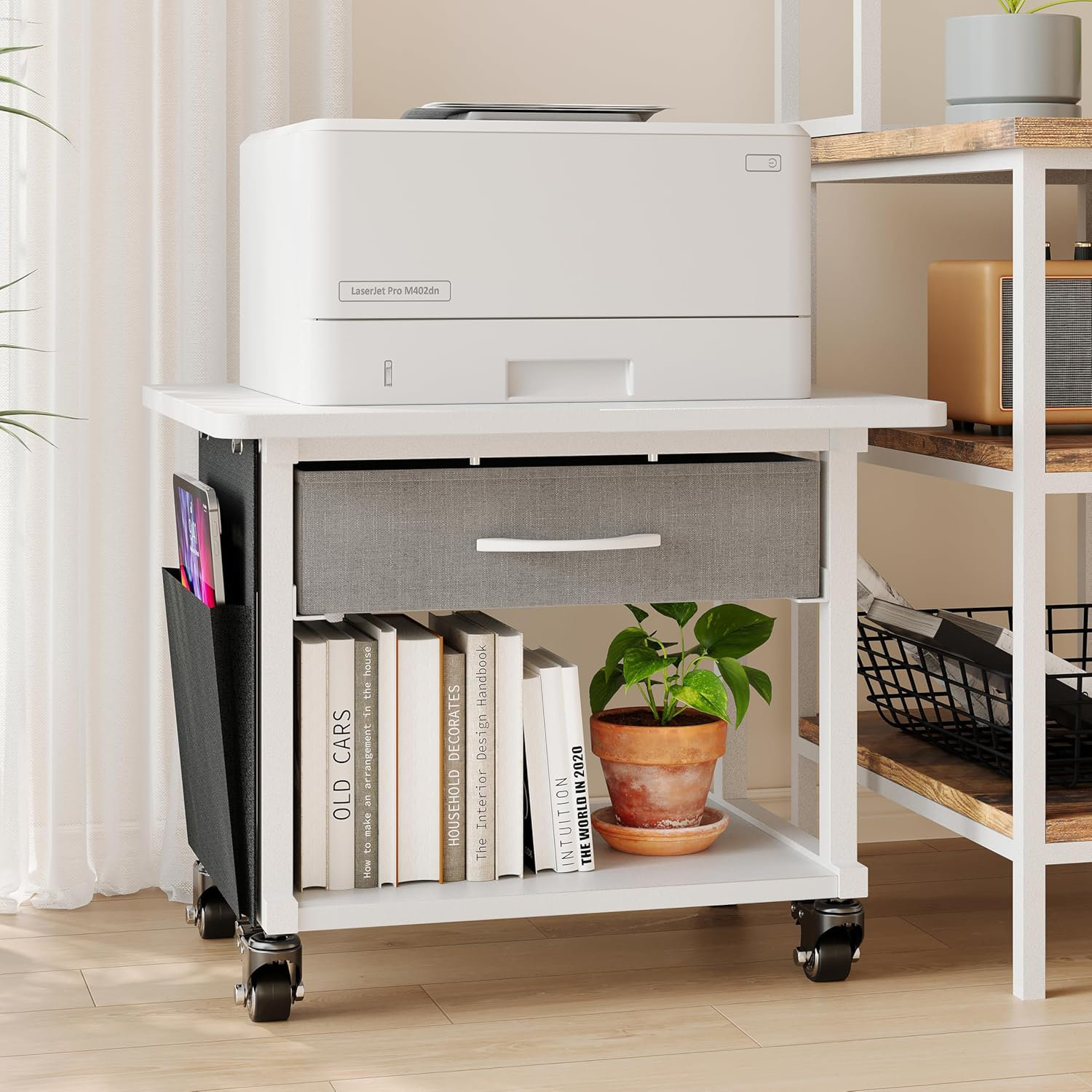 BY Family Heavy Duty 2-Tier Printer Stand With Storage & Drawer ...